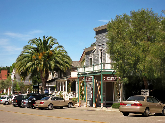 Victorian charm meets wine country elegance in downtown Los Olivos, where the distinctive green buildings house boutiques and tasting rooms worth lingering in.