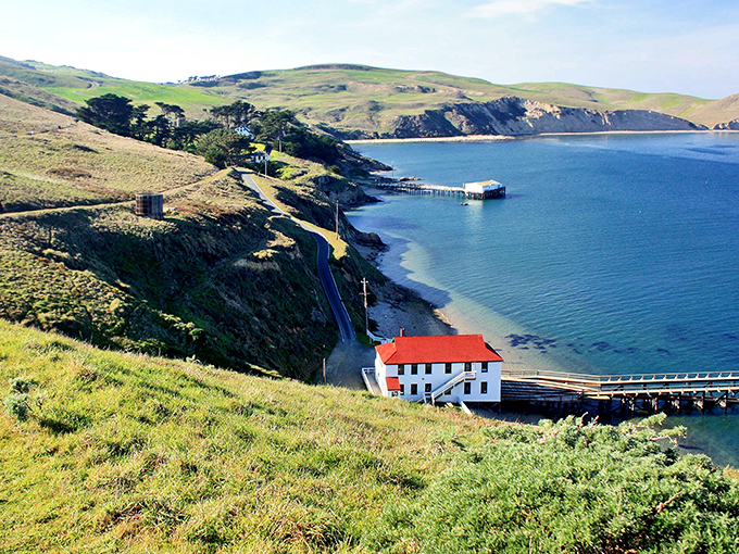 The iconic Point Reyes Lighthouse perched dramatically on the cliff's edge, where the stairway to heaven meets the highway to spectacular ocean views.