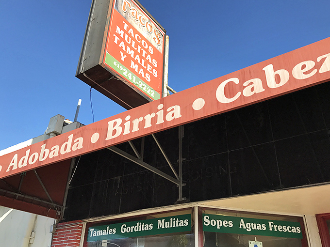 The unassuming exterior of Tacos El Panson speaks volumes &ndash; the best Mexican spots often hide behind modest signage and simple storefronts.