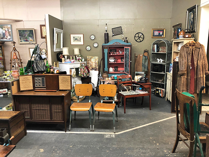 Aisles that stretch into infinity&mdash;Mr. Darby's isn't just an antique store, it's a time-travel portal disguised as a retail space.
