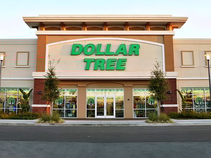 The emerald beacon of budget bliss! Dollar Tree's welcoming facade on Missouri Boulevard promises treasure hunting adventures without the expedition costs.