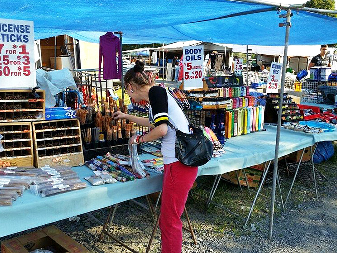 Treasure hunting paradise! Vendors set up shop under the Pocono sky, where wooden chests and vintage frames await their forever homes.