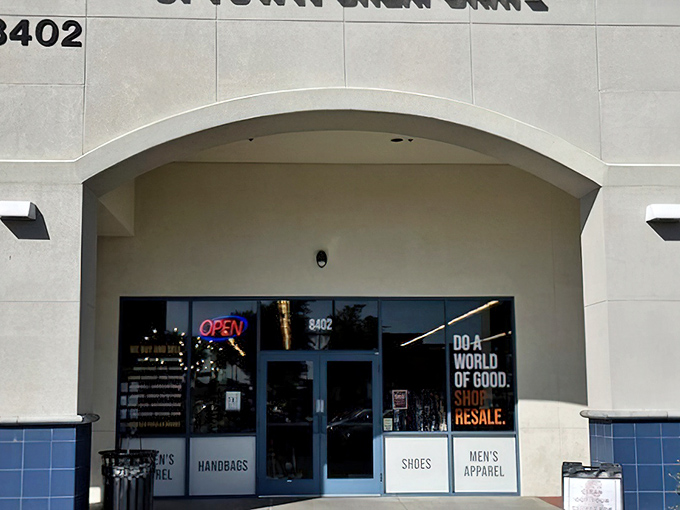 The storefront promises fashion treasures without the designer price tags that usually accompany such discoveries.