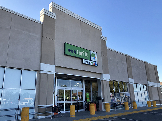 The unassuming facade of Eco Thrift belies the wonderland of bargains waiting inside. Treasure hunters, your quest begins here!