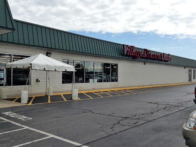 The unassuming exterior with its distinctive green roof houses treasure beyond imagination. Like finding money in an old coat pocket&mdash;but bigger.