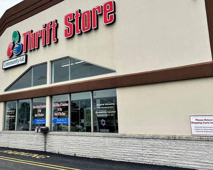 The unassuming exterior of CommunityAid hides a treasure trove within, like finding a secret portal to bargain heaven in Selinsgrove.