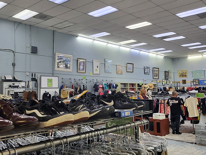 The Council Shop's illuminated storefront beckons night owls and early birds alike, promising treasures behind its unassuming fa&ccedil;ade on Fairfax Avenue.