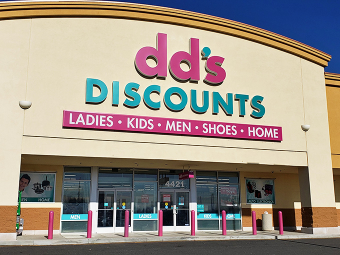 The iconic pink and teal signage beckons like a retail oasis in the desert of full-price shopping. Bargain hunters, your mothership has landed.