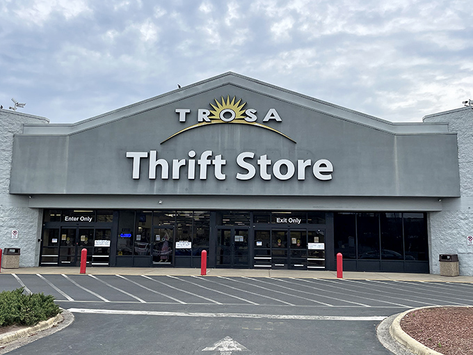 That distinctive TROSA logo welcomes treasure hunters to Durham's most surprising retail adventure destination.