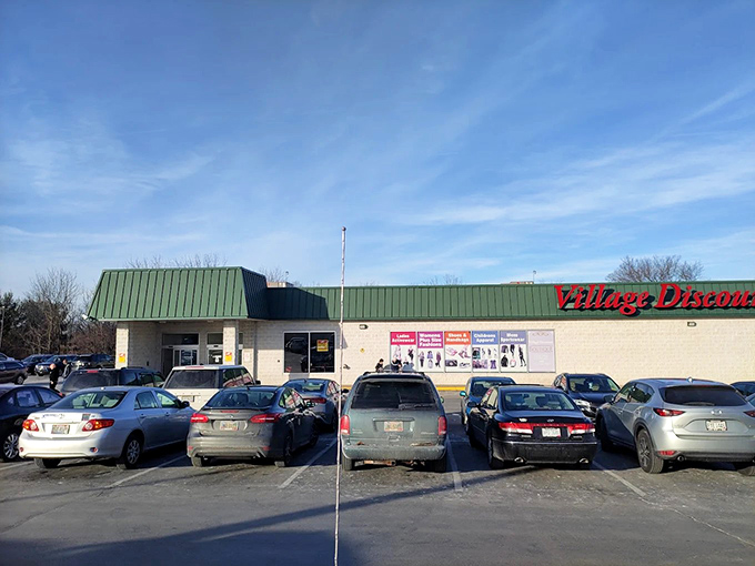 The unassuming exterior of Village Discount Outlet in Akron belies the treasure trove within. Like a thrift store speakeasy, only the initiated know what awaits inside.