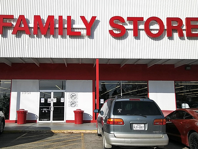 The iconic red lettering of the Salvation Army Family Store beckons bargain hunters like a retail lighthouse in Arlington's sea of big-box stores.