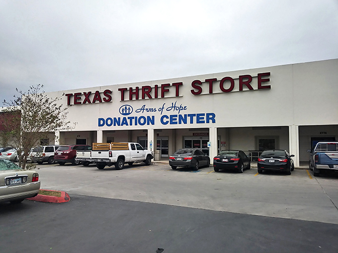 The unassuming exterior of Texas Thrift Ingram belies the treasure trove within. Like a retail TARDIS, it's somehow bigger on the inside.