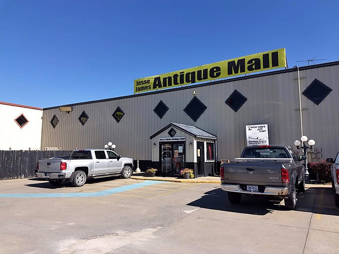 The unassuming exterior of Jesse James Antique Mall might not scream "treasure trove," but like any good mystery, the real adventure awaits inside.