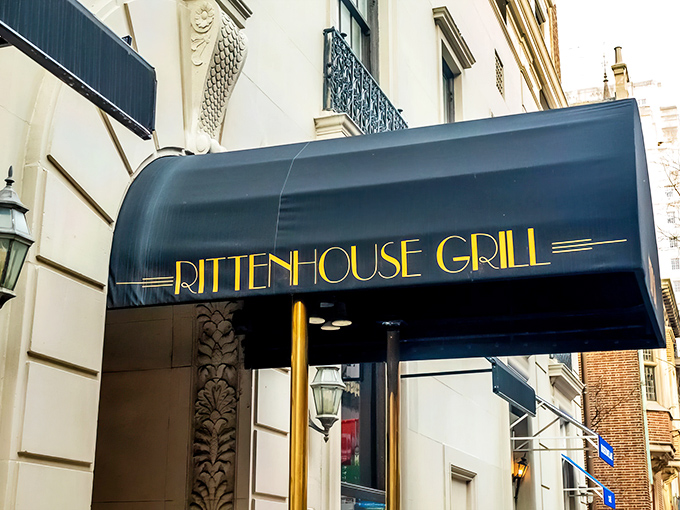 The elegant facade of Rittenhouse Grill beckons like an old friend who promises good conversation and even better prime rib.