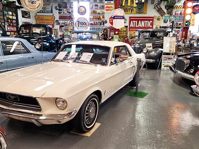 Chrome and curves dance together in automotive harmony, creating a symphony of American engineering excellence.