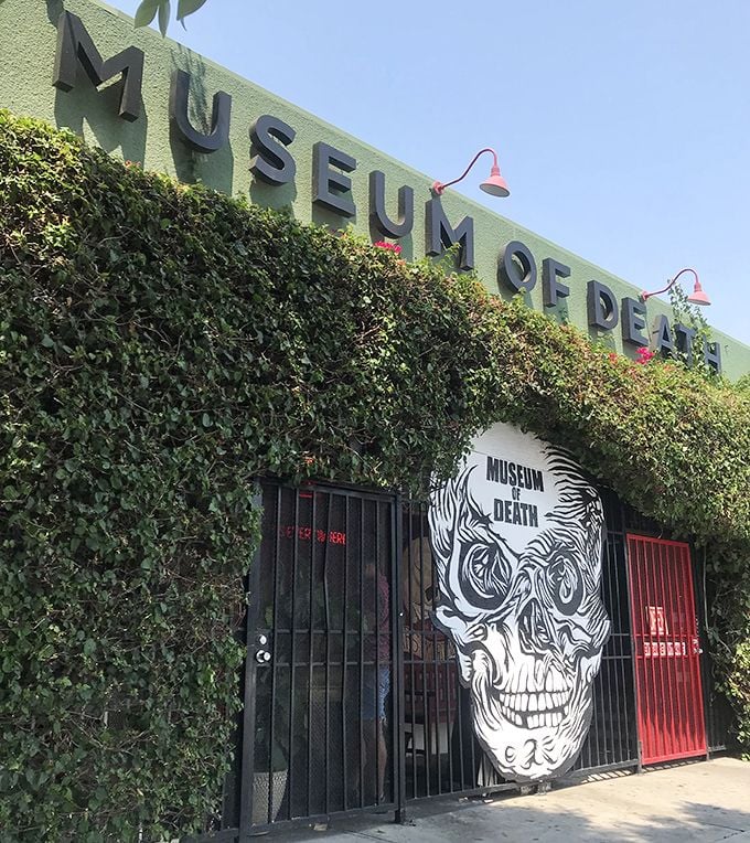 The Museum of Death's Hollywood Boulevard storefront doesn't hide what's inside &ndash; mortality meets tourism head-on.