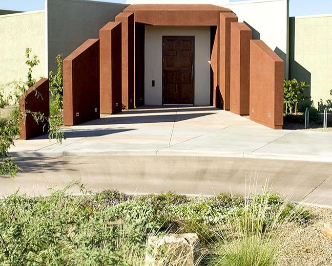 The museum's striking entrance hints at the architectural wonders waiting inside this miniature wonderland.