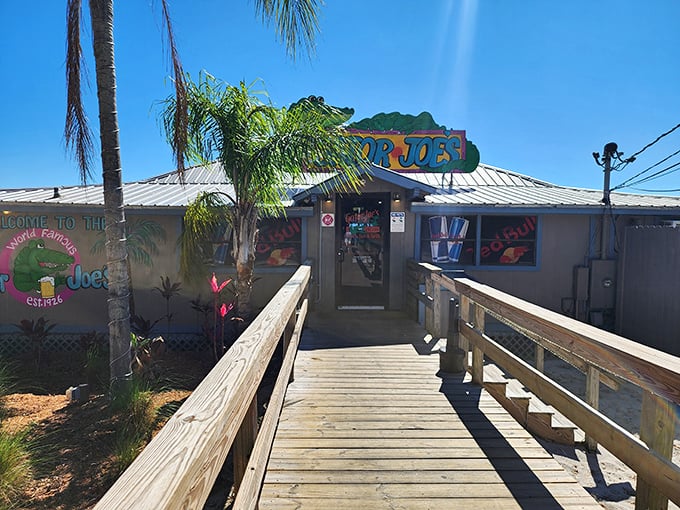 That weathered boardwalk beckoning you forward? It's your first hint that something magical awaits inside.