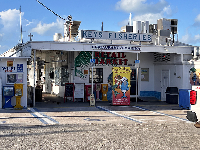 The unassuming exterior of Keys Fisheries hides culinary treasures within&mdash;like finding a pearl in an everyday oyster.