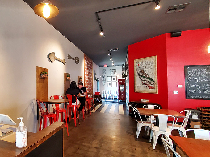 The unassuming storefront that's fooling absolutely nobody about the burger magic happening inside.