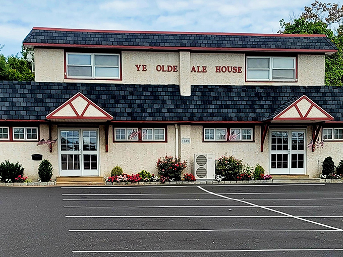 The unassuming exterior of Ye Olde Ale House stands like a culinary speakeasy&mdash;no flash, all substance. American flags flutter gently, promising patriotism with your pot roast.