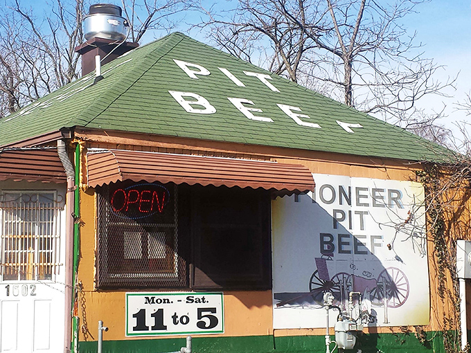 That cheerful yellow exterior might look humble, but it's hiding some of Maryland's most magnificent pit beef treasures.