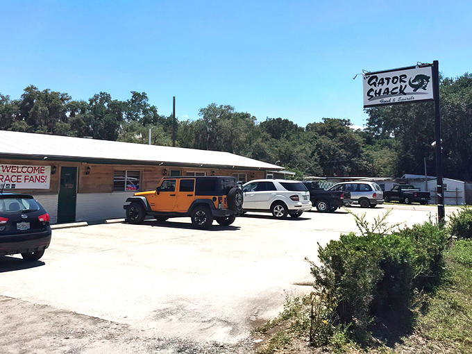 The unassuming exterior of The Gator Shack proves once again that in Florida, culinary treasures often hide in plain sight.