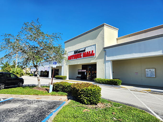 The unassuming exterior hides a universe of treasures within. Like finding a portal to the past with convenient parking.