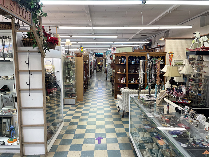 Step through these vibrant red doors and prepare for a time-traveling adventure where your wallet mysteriously lightens while your heart grows heavier with treasures.