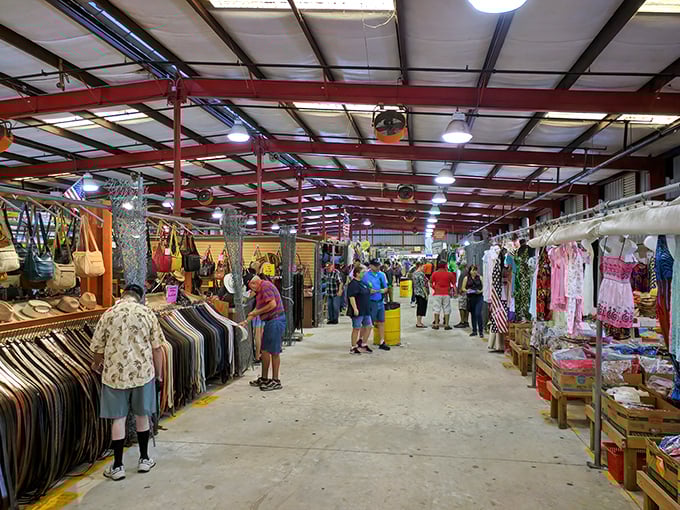 The indoor section's endless rows of merchandise create a treasure hunter's paradise where one person's "I don't need that" becomes another's "I've been looking everywhere for this!"