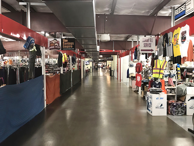 From above, Caesar Creek Flea Market resembles a small city dedicated to the pursuit of treasures. The packed parking lot tells the real story&mdash;bargain hunters are serious about their sport.