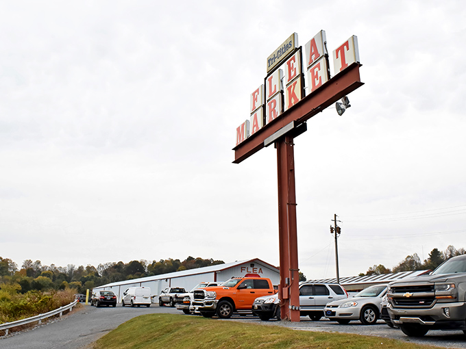 Wide aisles lead to endless possibilities at Tri Cities Flea Market. Who knew treasure hunting could be so organized yet chaotic at the same time?