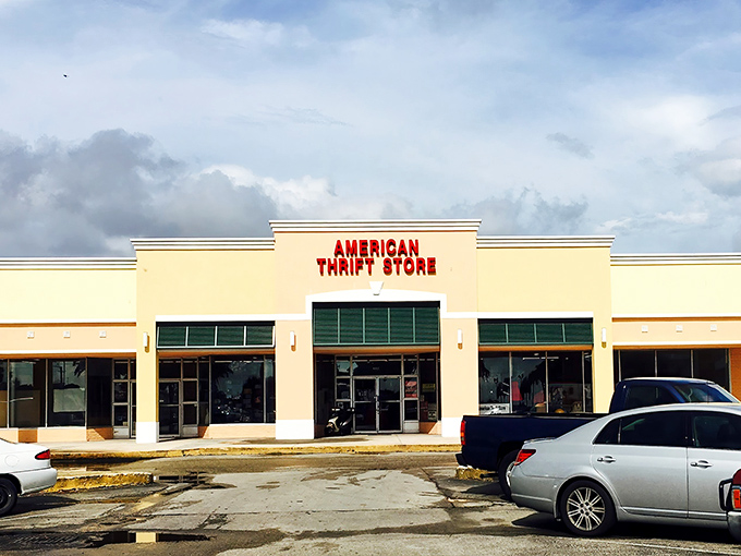 The unassuming exterior of American Thrift Store belies the treasure trove within&mdash;like finding a secret portal to bargain paradise in a strip mall.
