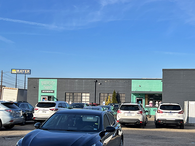The unassuming exterior of Diversity Thrift belies the wonderland of bargains waiting inside. Treasure hunting begins at this colorful Richmond landmark.