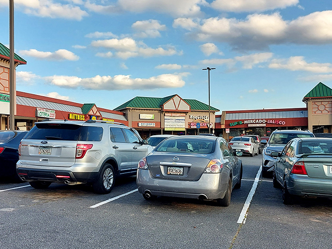 The signature green roof and bold red "THRIFT" letters signal you've arrived at bargain heaven&mdash;no password required!