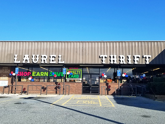 The unassuming exterior of Prime Thrift in Laurel hides a treasure trove within. Like finding an oasis in a retail desert, this place promises adventure.