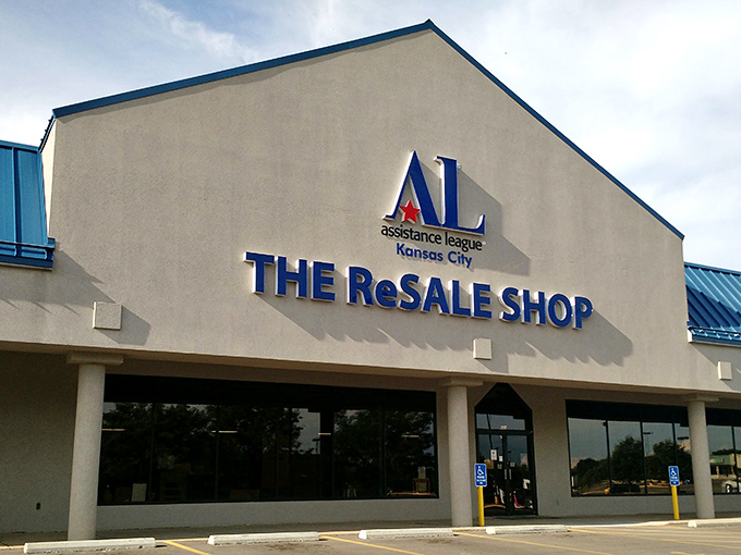 The unassuming exterior of THE ReSALE SHOP belies the treasure trove waiting inside. Like finding a secret passage in your own hometown.