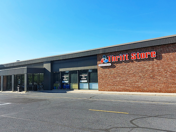 The unassuming brick exterior of CommunityAid belies the treasure trove within&mdash;like finding a portal to bargain heaven disguised as a strip mall storefront.