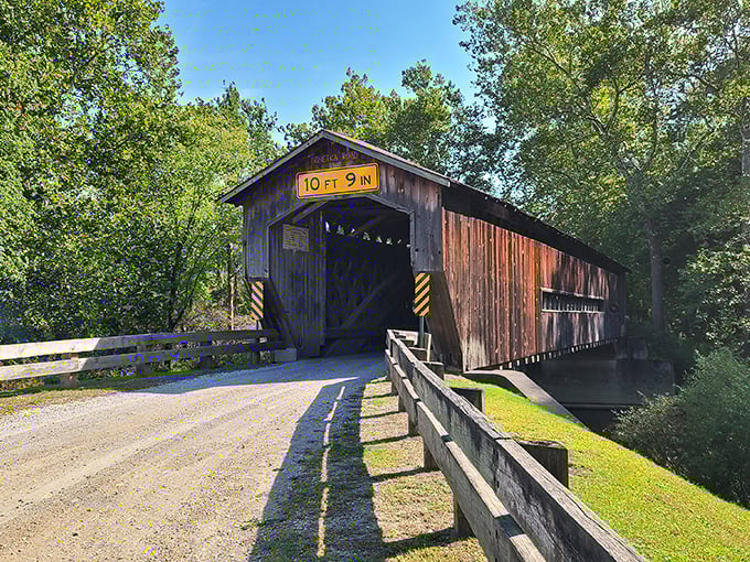 This weathered beauty spans 139 feet like a wooden time machine waiting for your visit.