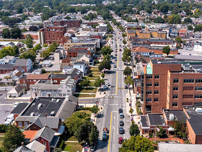 Ephrata from above reveals its perfect small-town layout&mdash;a place where Norman Rockwell would feel right at home while checking his GPS pronunciation.