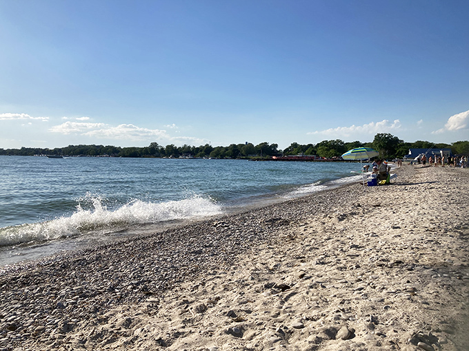 Nature's mosaic meets Lake Erie's gentle waves, creating a symphony of stone and water that changes with every ripple. Pure Great Lakes magic. 
