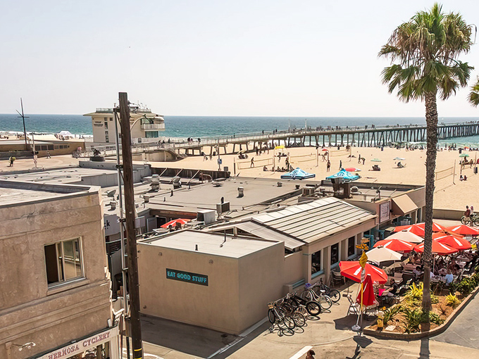 Where beach volleyball meets beachside brunch: Hermosa's shoreline bustles with locals who've mastered the art of sun-soaked multitasking.