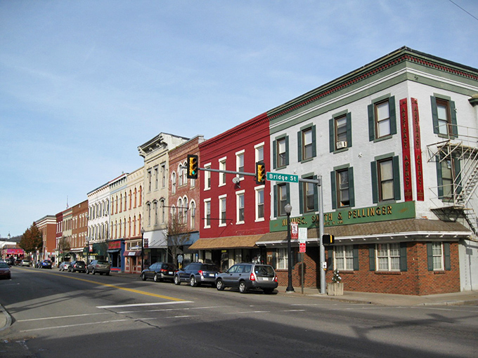 Main Street Towanda showcases a rainbow of historic buildings that would make a box of crayons jealous. Small-town charm with big personality.