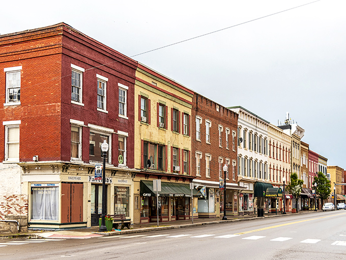 Main Street Towanda delivers that perfect small-town charm with its colorful historic buildings that seem to whisper stories from another era.