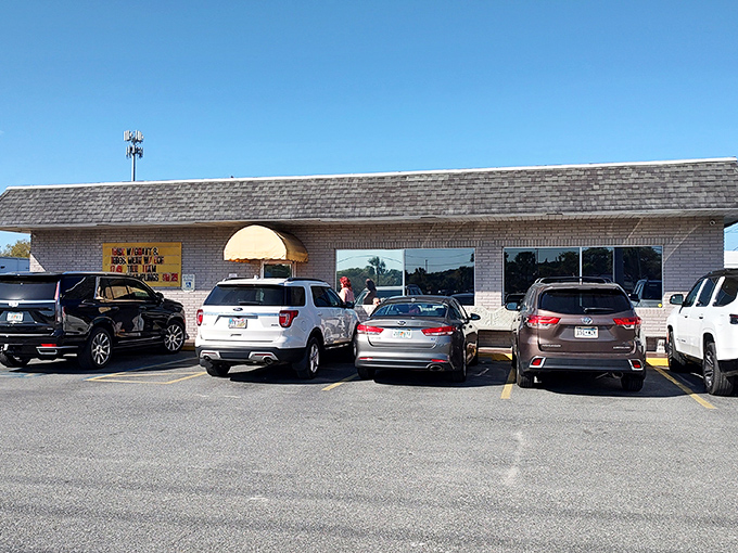 Don't let the modest brick exterior fool you—this unassuming building houses breakfast magic that has locals lining up before the doors even open.