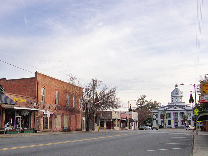 Downtown Monticello captures that rare small-town magic where brick buildings tell stories and the courthouse stands watch like a proud parent.