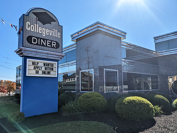 That classic diner architecture promises comfort food adventures waiting just beyond those welcoming glass doors.