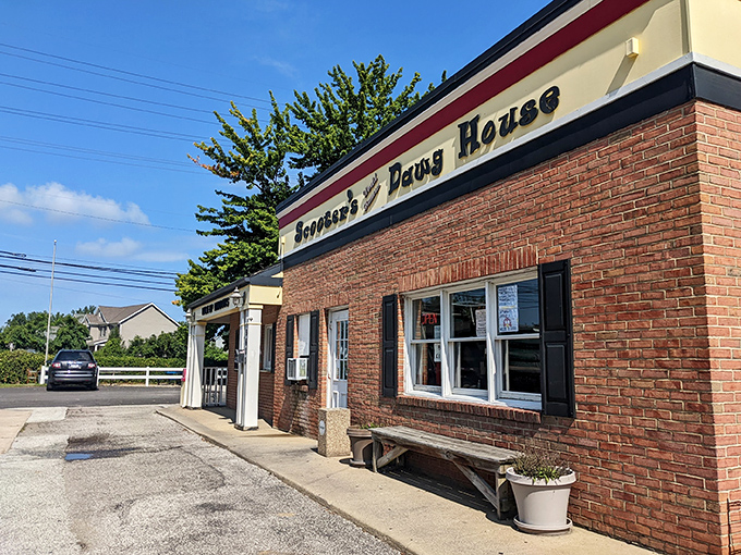 The unassuming brick exterior of Scooter's hides culinary treasures within, like a delicious speakeasy that specializes in comfort food instead of cocktails.