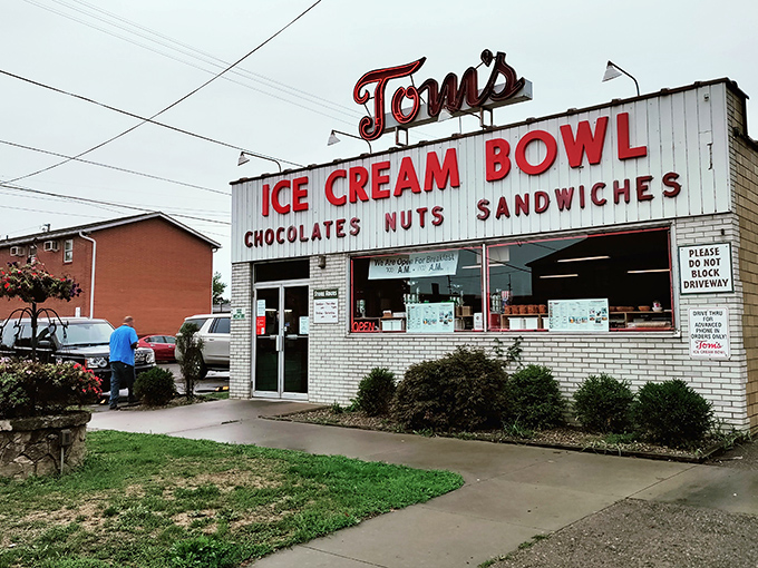 That classic red script lettering isn't just signage &ndash; it's a beacon calling ice cream lovers home.