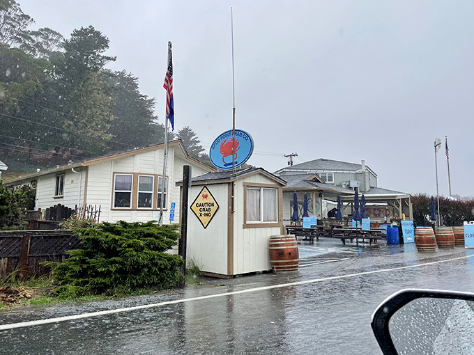 The unassuming white exterior of Spud Point Crab Company belies the seafood treasures within. That blue crab sign is basically California's version of the North Star for seafood lovers.